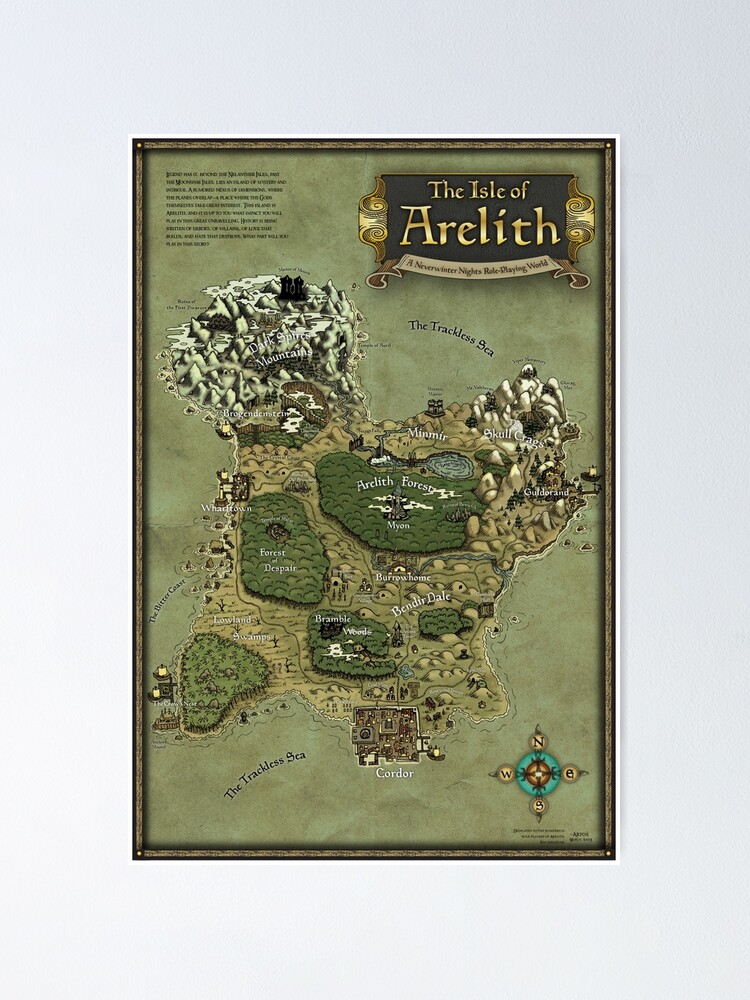 "Arelith Map" Poster for Sale by Artos | Redbubble