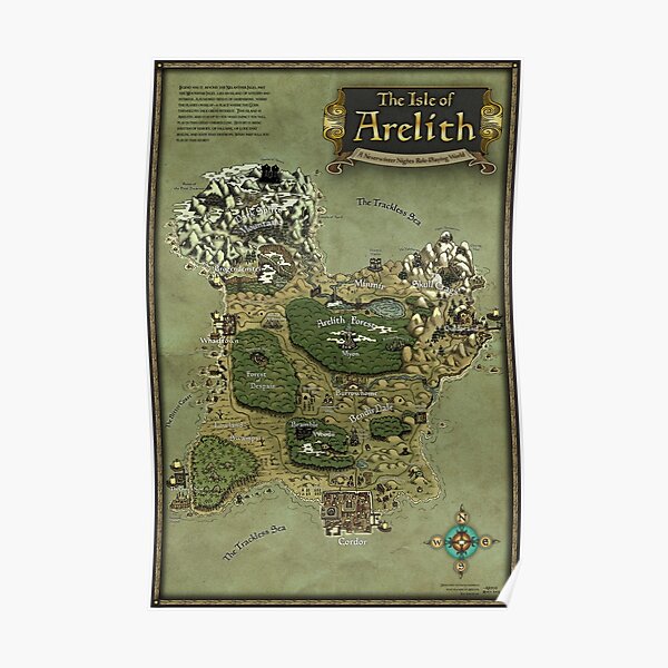 "Arelith Map" Poster for Sale by Artos | Redbubble