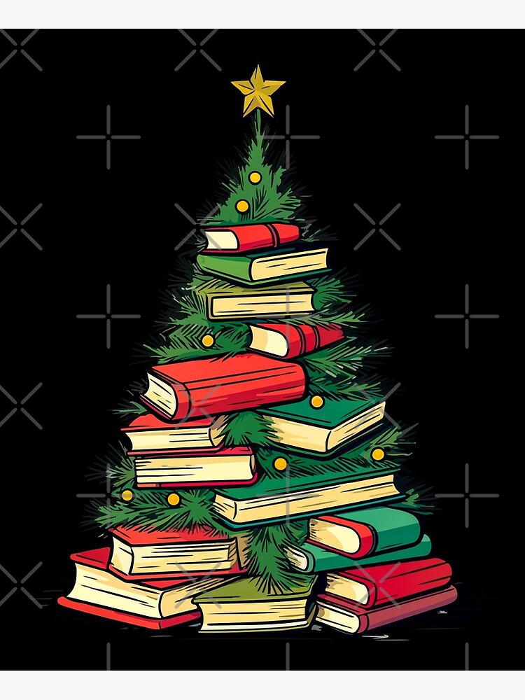 "Book Lover Christmas Tree" Poster for Sale by NangeandGabe | Redbubble