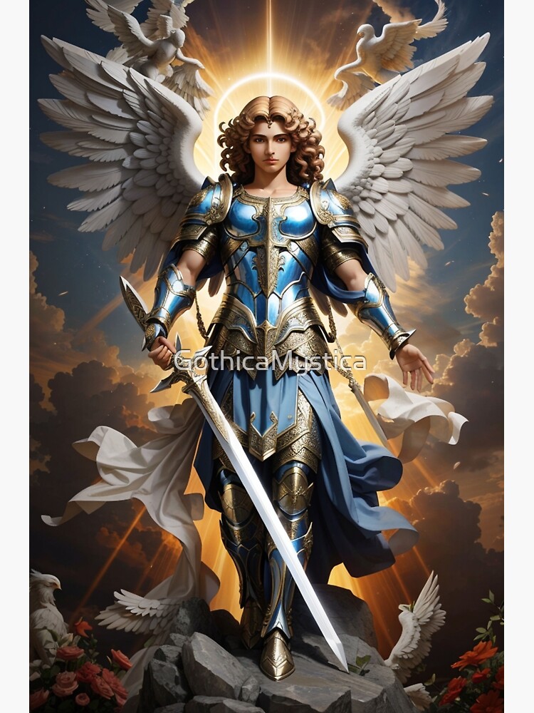 "Archangel Michael" Sticker for Sale by GothicaMystica | Redbubble