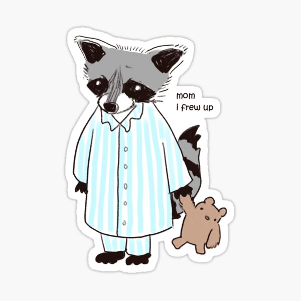 "Mom I Frew Up" Sticker for Sale by Moontagonist | Redbubble