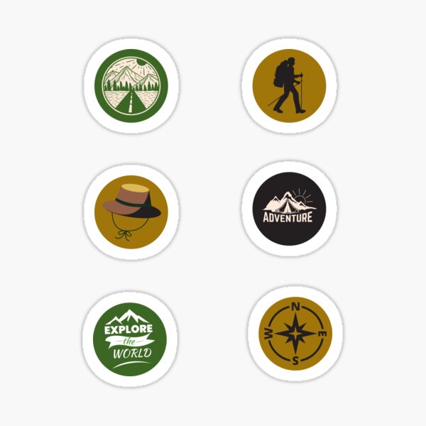 "Adventure sticker pack" Sticker for Sale by TheArtAlchemy | Redbubble