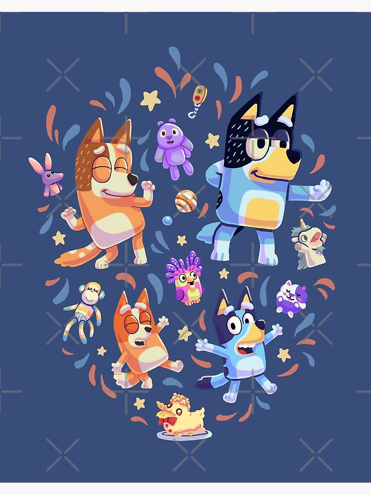 Bluey and Bingo Dancing with Weird Things