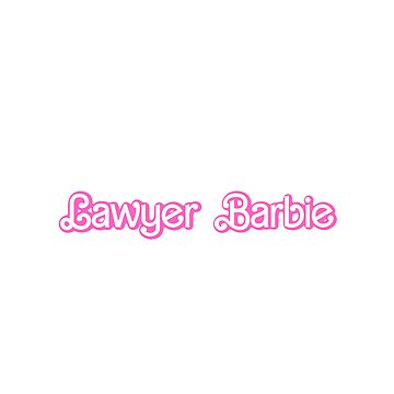 "Lawyer Barbie" Sticker for Sale by StickyBunCo | Redbubble
