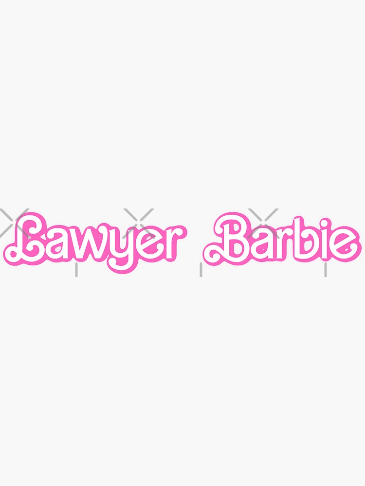 "Lawyer Barbie" Sticker for Sale by StickyBunCo | Redbubble