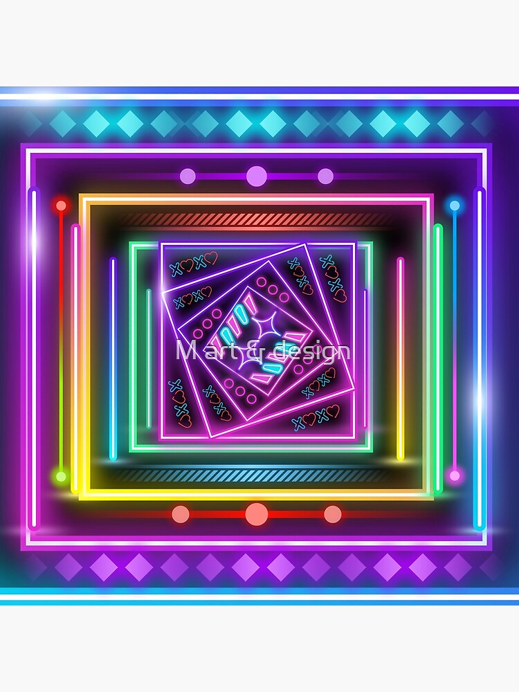 "Colorful neon lights" Poster for Sale by Phartanddesign | Redbubble
