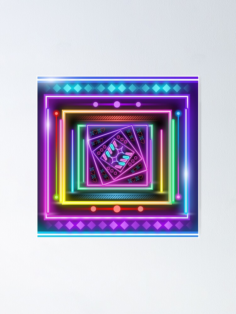 "Colorful neon lights" Poster for Sale by Phartanddesign | Redbubble