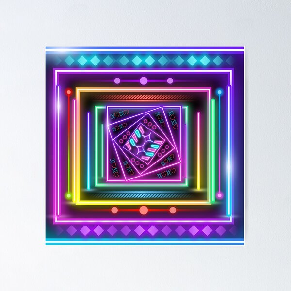 "Colorful neon lights" Poster for Sale by Phartanddesign | Redbubble