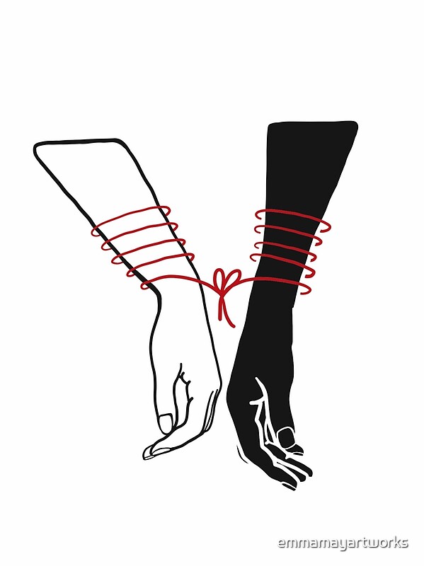 "Soulmate String" by emmamayartworks | Redbubble