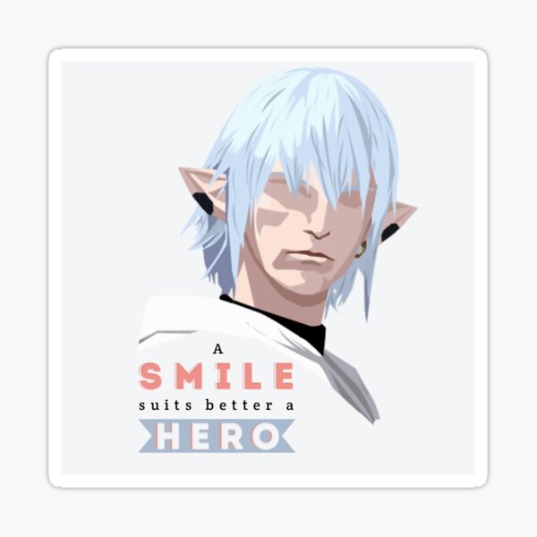 "A Smile Better Suits A Hero" Sticker for Sale by libercas | Redbubble