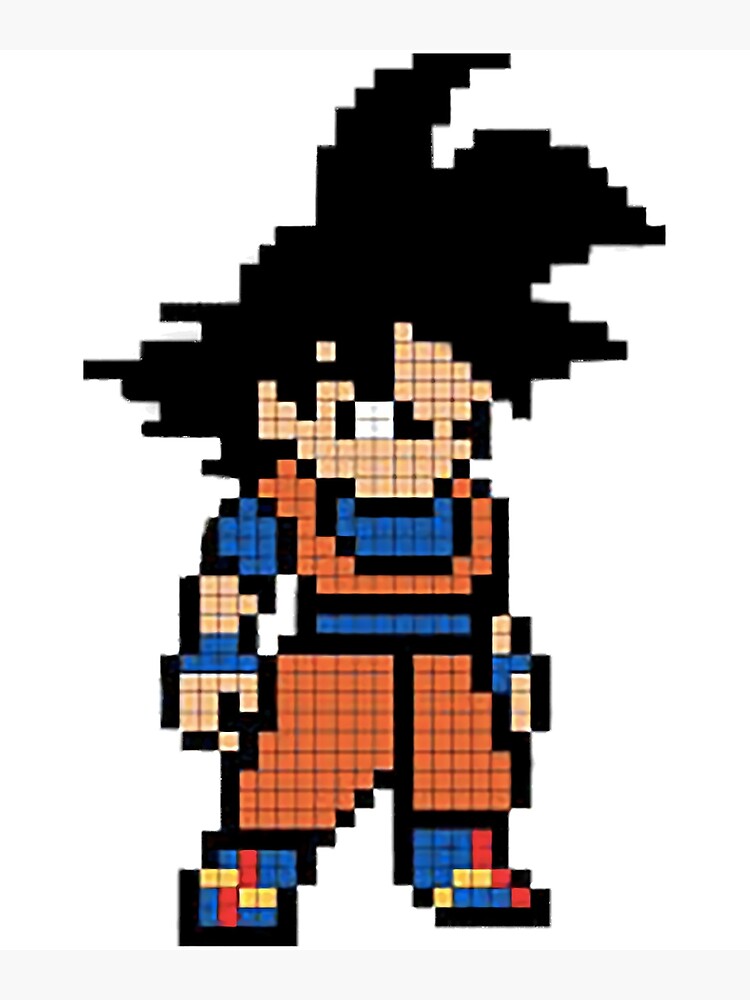 Goku Pixel Art Template