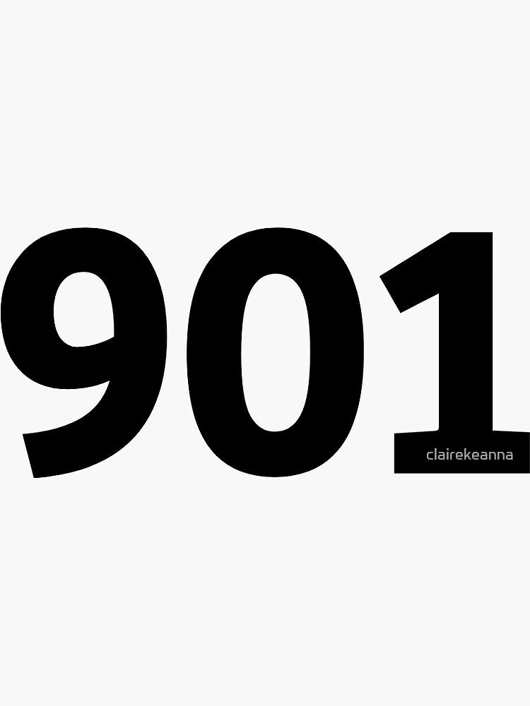 "901" Sticker for Sale by clairekeanna | Redbubble