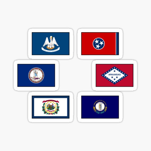 "Pack of Tiny Southern State Flags" Sticker for Sale by MrAssister ...