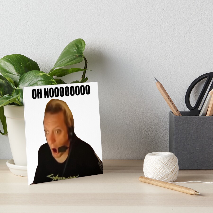 "Oh no meme template cutout" Poster for Sale by Bigbaldred | Redbubble