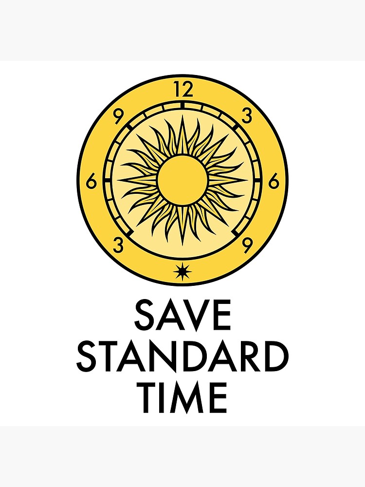 "Save Standard Time Logo and Vertical Wordmark" Art Print for Sale by ...