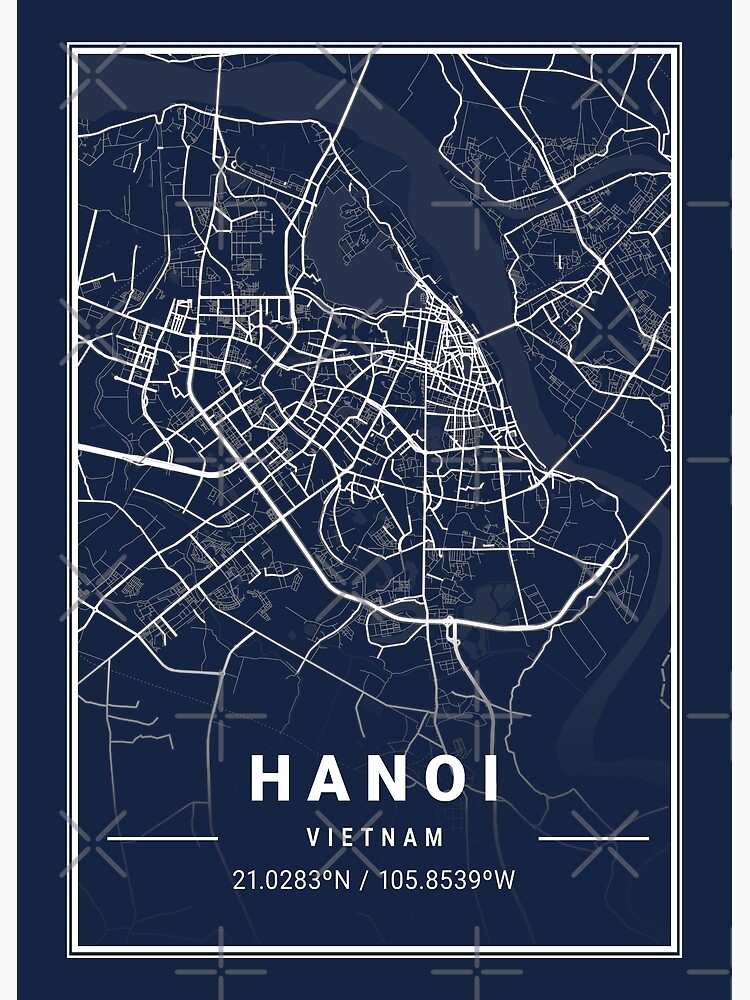 "Hanoi Light City Map" Art Print for Sale by More than Myriad | Redbubble