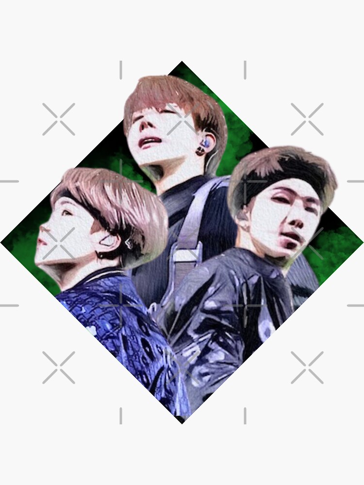 "BTS Dior Rap Line" Sticker for Sale by SugaSweetDesign | Redbubble