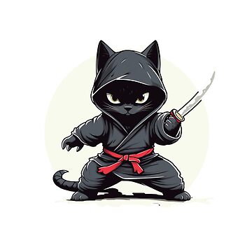 "Cat Ninja" Sticker by firemanx | Redbubble