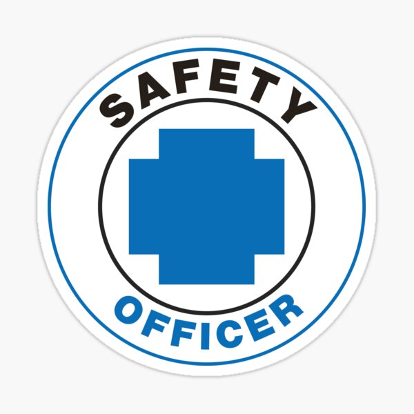 "Safety officer, safety matters" Sticker for Sale by Mqyou | Redbubble