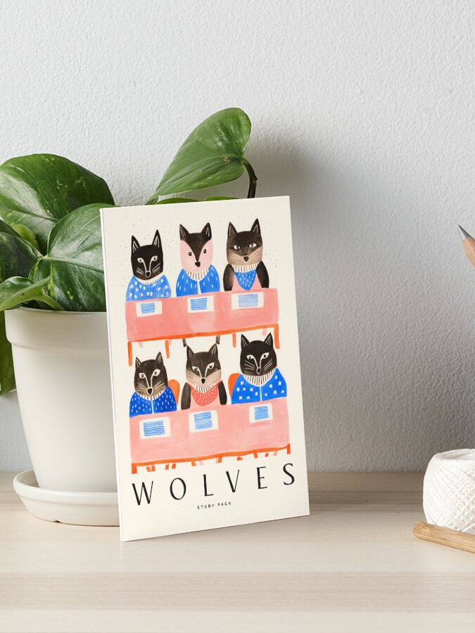 "Vintage Retro Wolves Educational Art Print - Captivating Wildlife ...