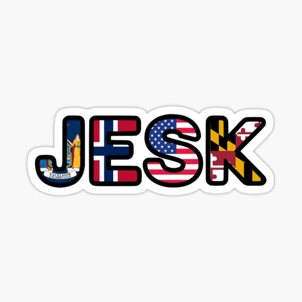 "JESK" Sticker for Sale by off-broom-art | Redbubble