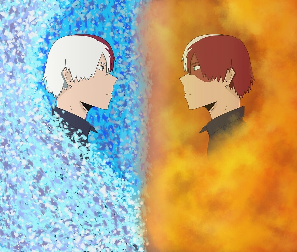 "Todoroki Shouto Ice and Fire" by averysart | Redbubble