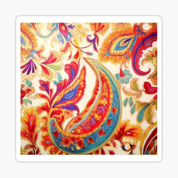 "Magnetic Paisley" Sticker for Sale by DEVALEURby Sonali | Redbubble