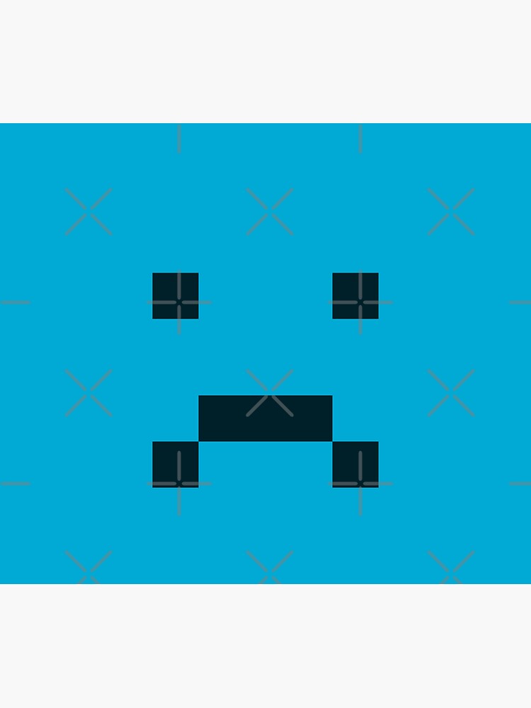 "Square Face - Blue (Sad)" Sticker for Sale by MaidenofIron157 | Redbubble