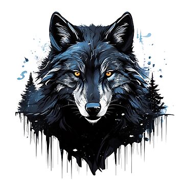 "WARE WOLF BLACK ALPHA" Sticker by firemanx | Redbubble
