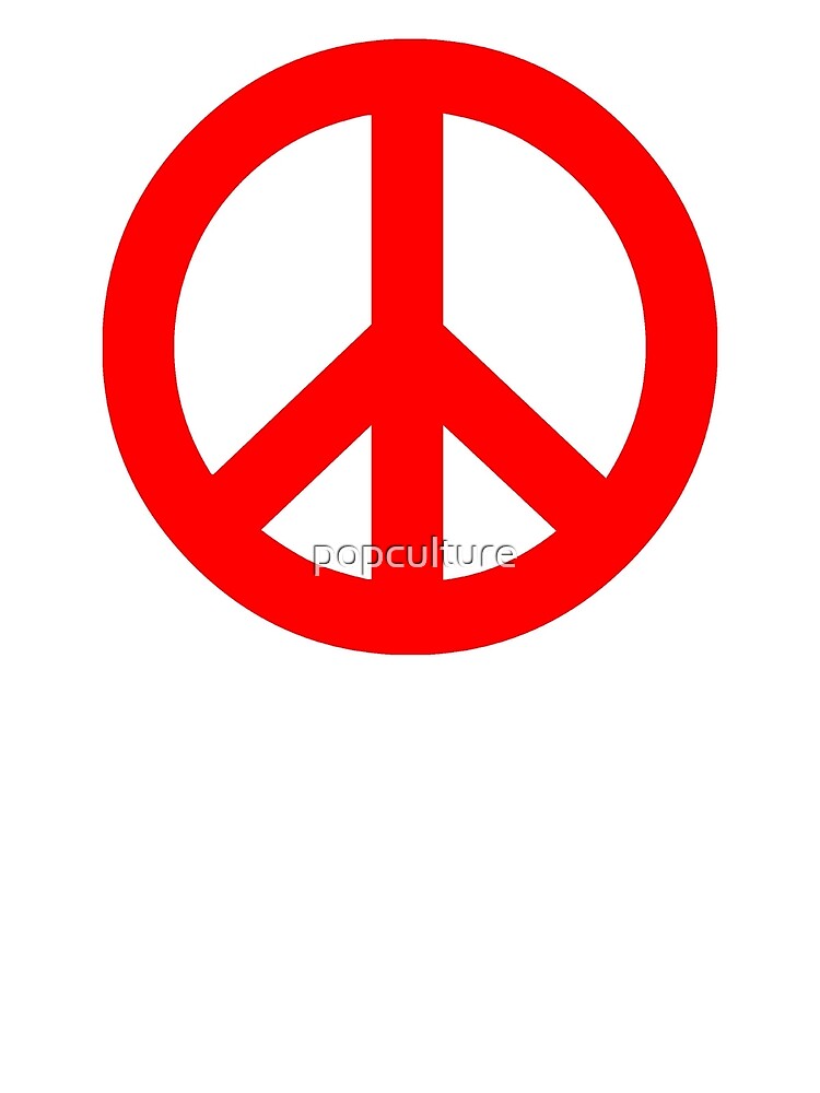 "Red Peace Sign Symbol" Canvas Print for Sale by popculture | Redbubble