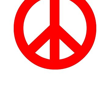 "Red Peace Sign Symbol" Postcard for Sale by popculture | Redbubble