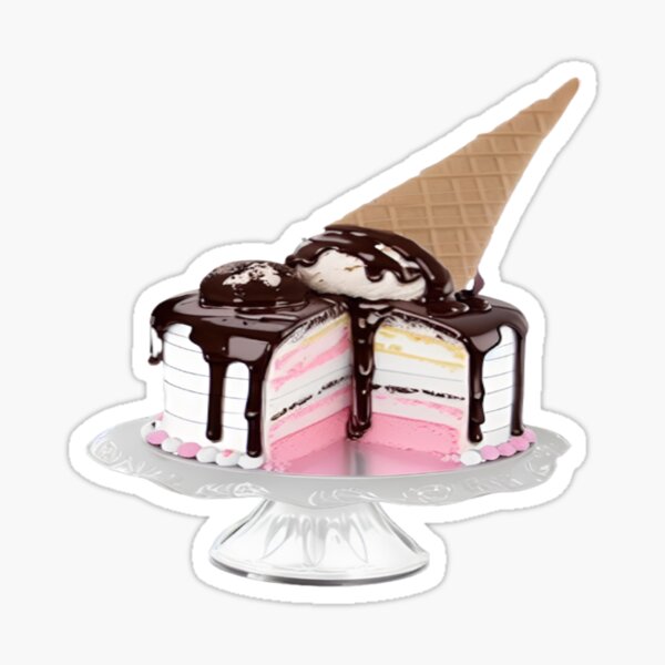 "Ice-Cream Cake" Sticker for Sale by ChristaLubbe | Redbubble