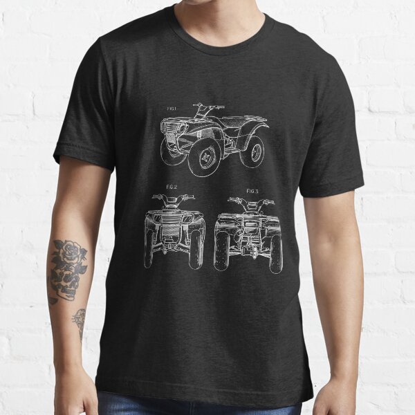 "ATV 4-Wheeler Blueprint Shirt - Quad UTV Four Wheeler Tee" T-shirt for ...