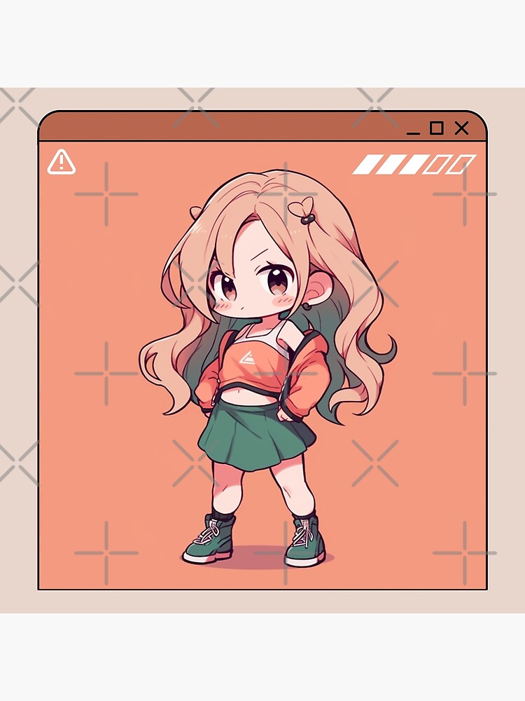 Chibi Peach Cute Female Cute Pink Haired Chibi Inside A Bubble