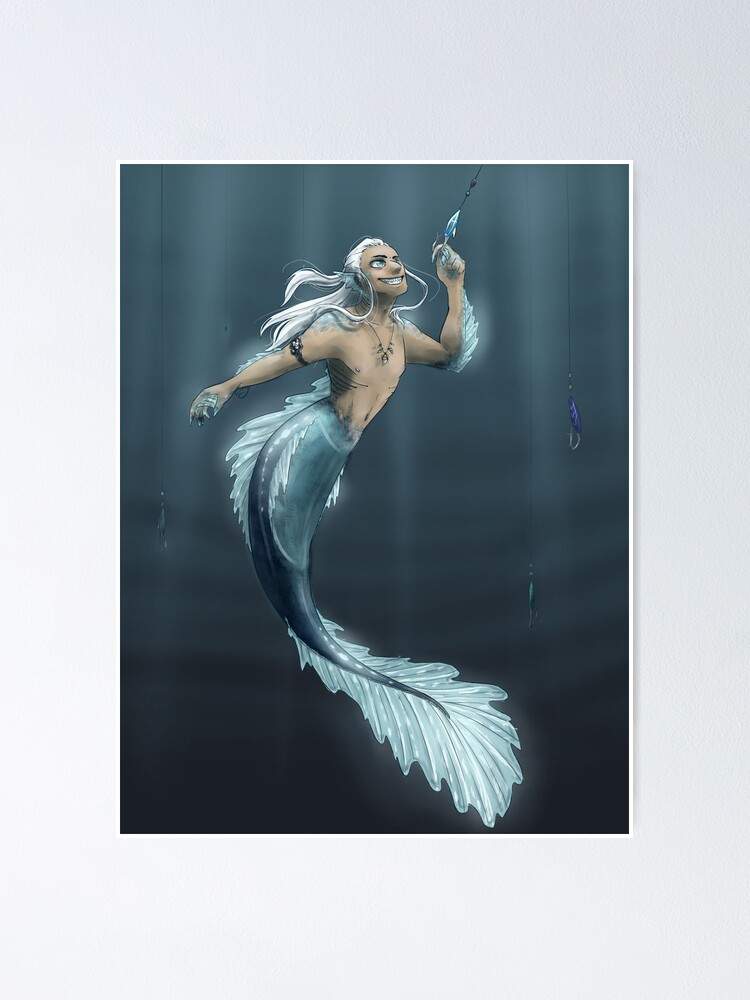 "Merman" Poster by ems-artwork | Redbubble
