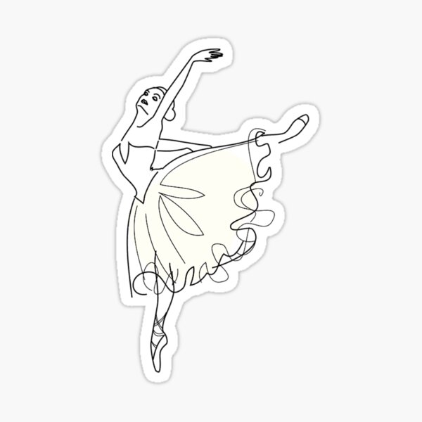 "Ballet Dancer Line Art " Sticker for Sale by dvjtfofmqo38 | Redbubble