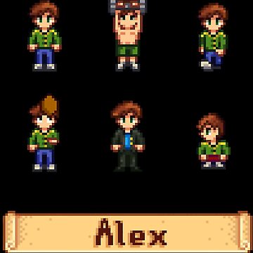 "Stardew Valley Sprites - Alex" Sticker for Sale by ElyLidia | Redbubble