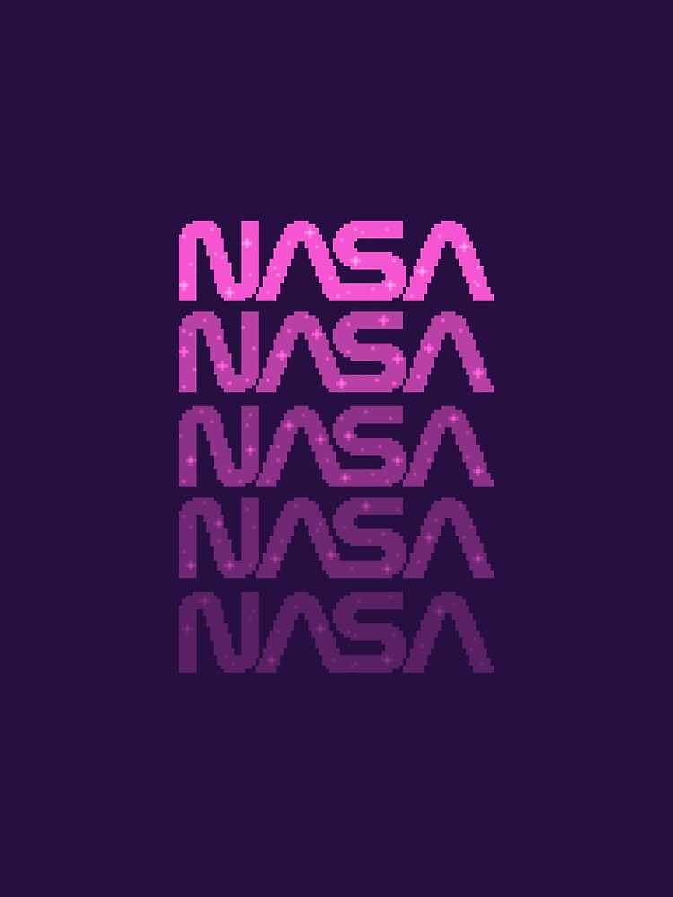 "Pink Pixel NASA Worm" Art Print by sp8cebit | Redbubble