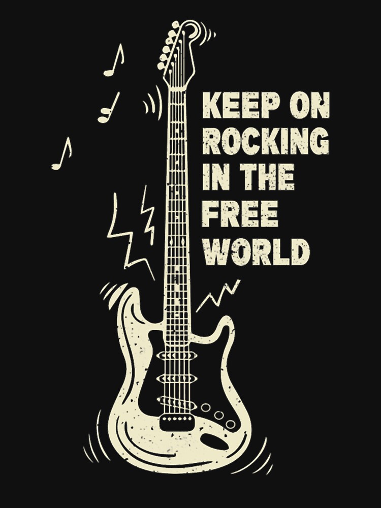 "Keep On Rockin in the Free World " Essential T-Shirt for Sale by ...