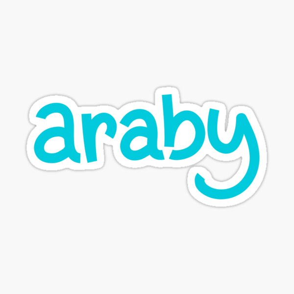 "Araby, Funny Cool Best color art" Sticker for Sale by artdragongift ...