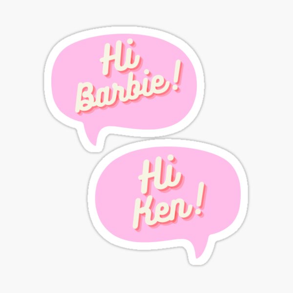 "Barbie Greeting" Sticker for Sale by amenzock | Redbubble