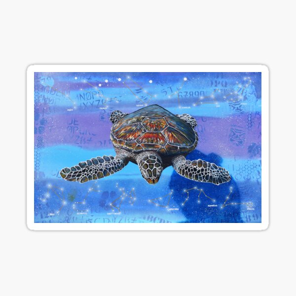 ""Zodiac - Turtle"" Sticker for Sale by TheArtofHILTON | Redbubble