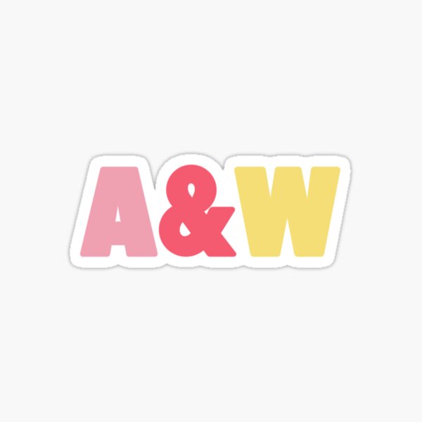 " A & W " Sticker for Sale by Avarie | Redbubble