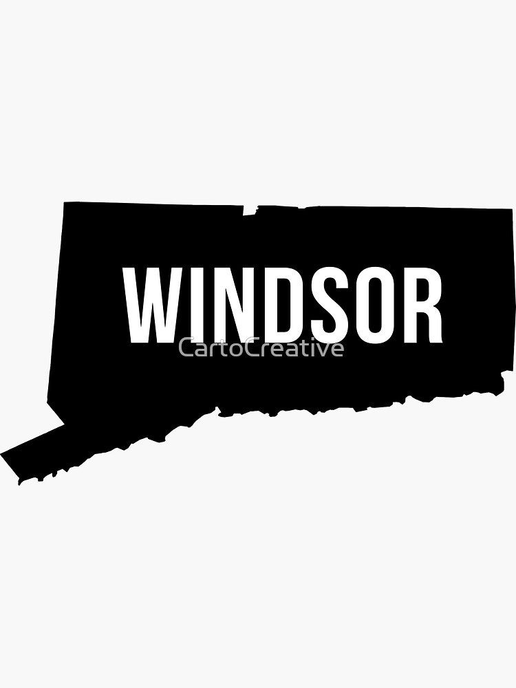 "Windsor, Connecticut Silhouette" Sticker for Sale by CartoCreative ...