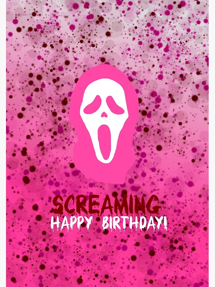 "Screaming Happy Birthday" Greeting Card for Sale by hughjassart ...