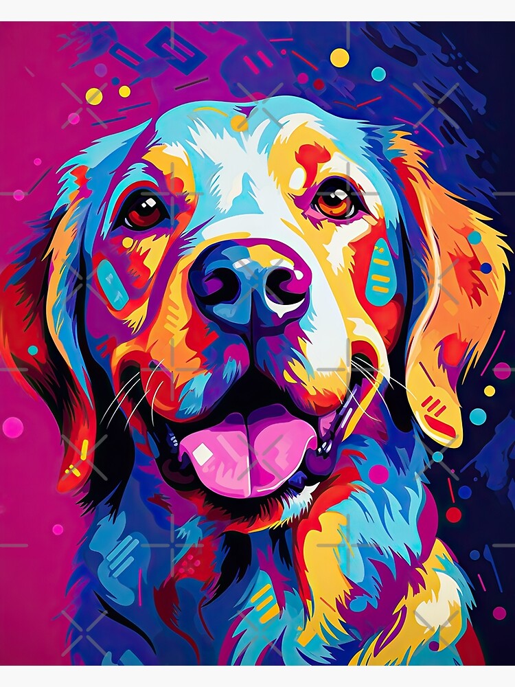 Colorful Dog Painting