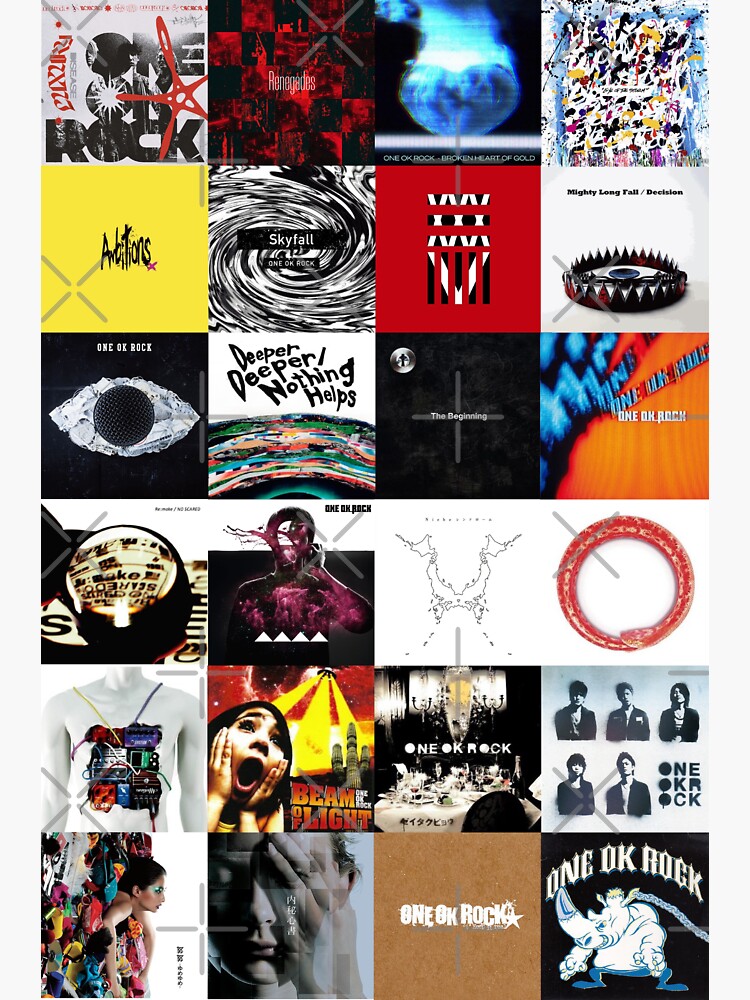 "ONE OK ROCK Full Discography Album Covers" Sticker for Sale by Toshi ...