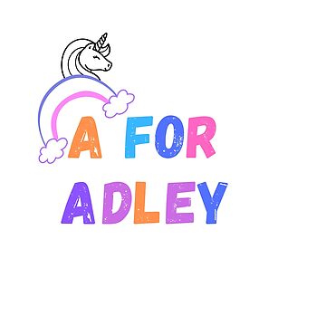 "A for adley" Sticker for Sale by designbyangelic | Redbubble