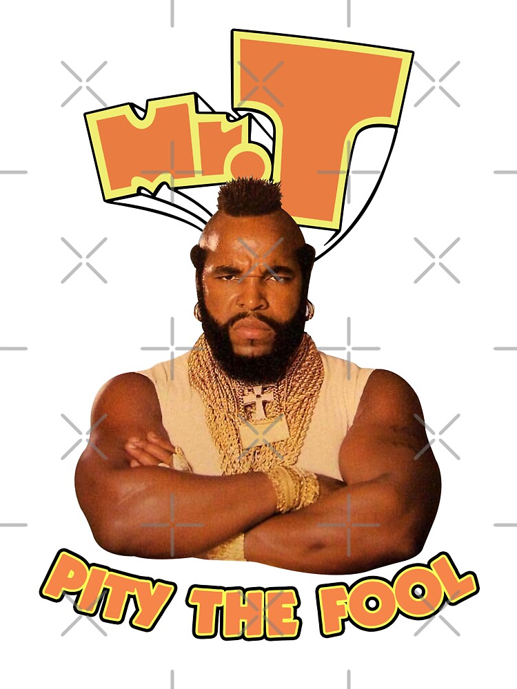 "A Team Mr T Pity The Fool Mens BA Baracas Bling Chains Cadena" Kids T ...