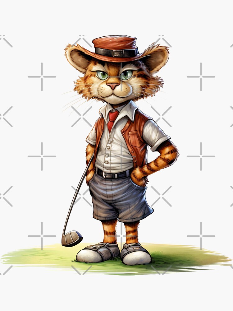 "Golfing cat, fore golf, no golf no life, golf enthusiast, golf ...
